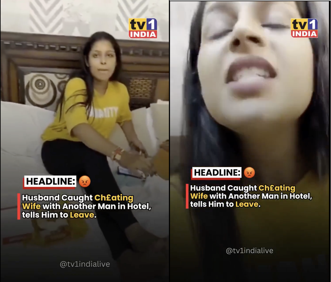 The video of a husband catching his wife in a hotel room is not real; it's scripted - FACTLY
